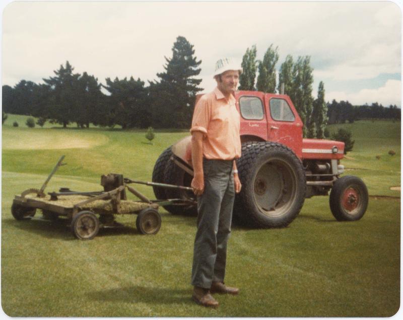 Greenkeeper at an unidentified golf club. - Culture Waitaki