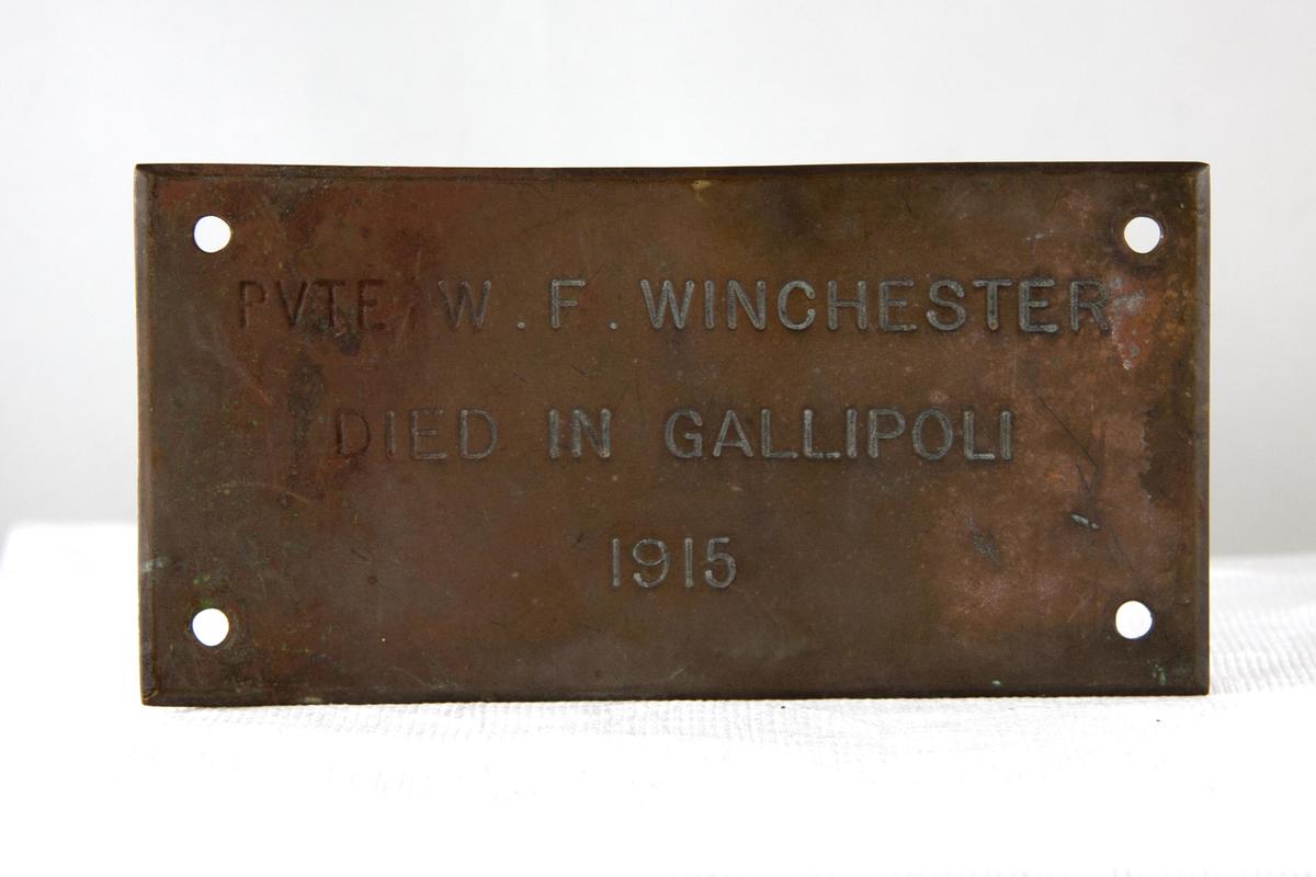 Memorial Oak Plaque - Culture Waitaki