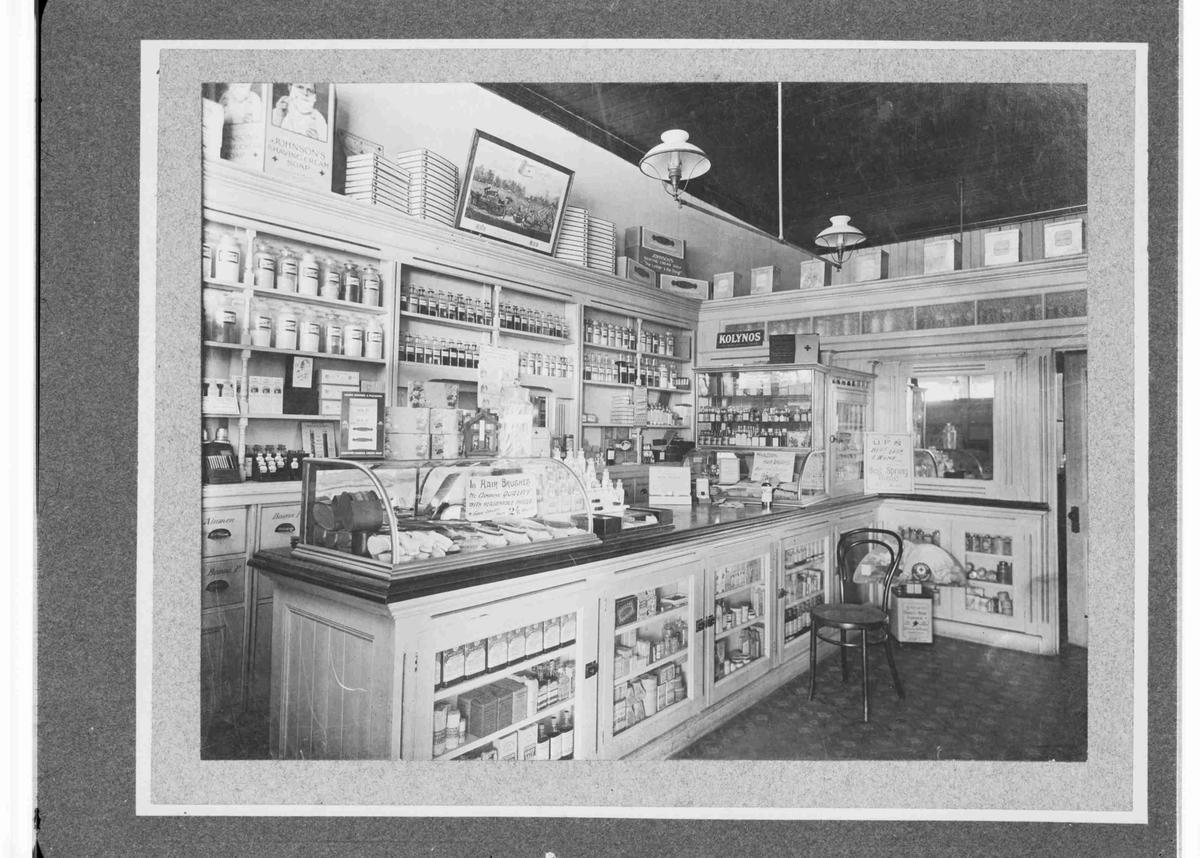 Interior, chemist's shop. Thames Street. - Culture Waitaki