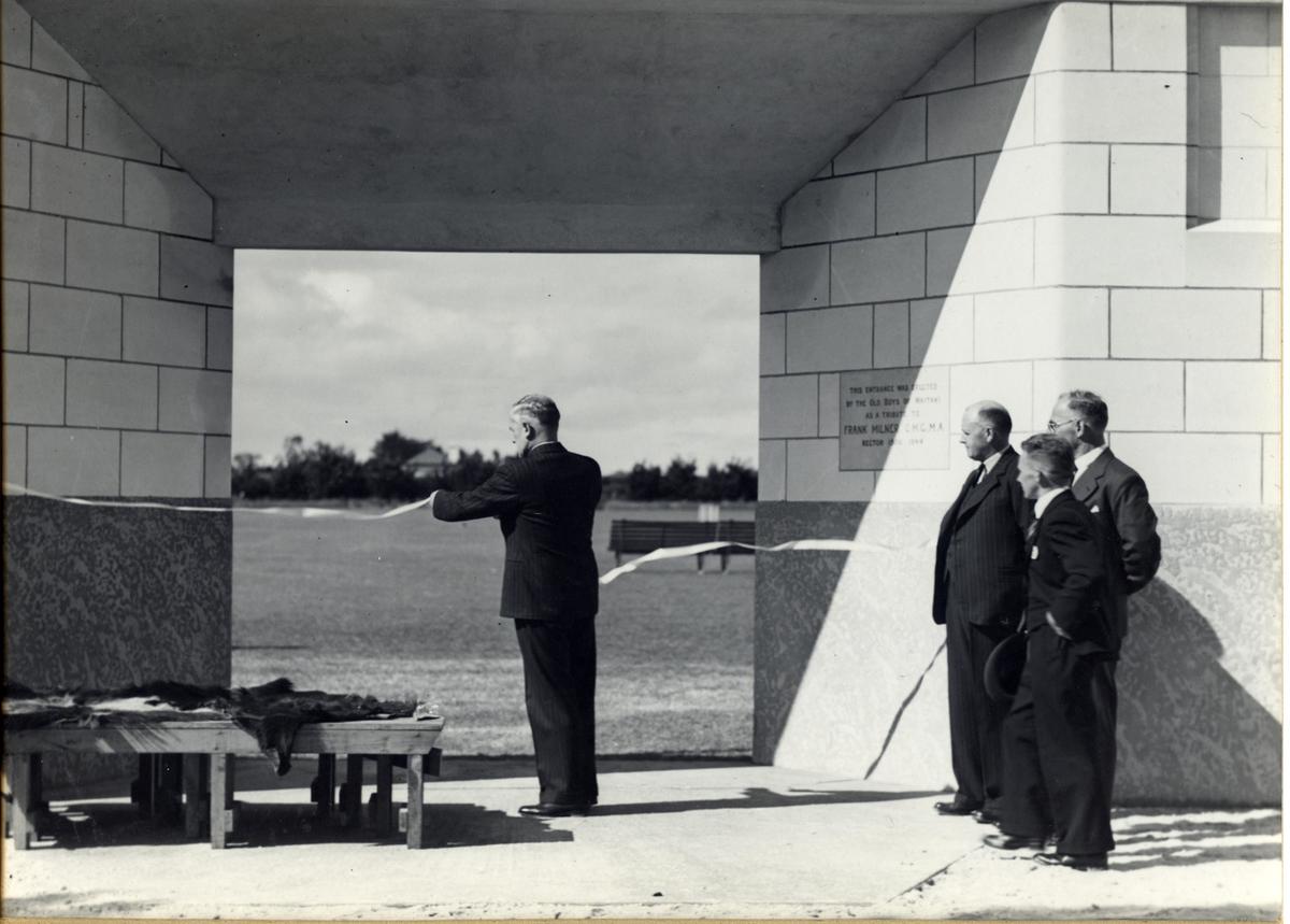 Frank Milner opening Milner Park, Waitaki Boys High School. - Culture ...