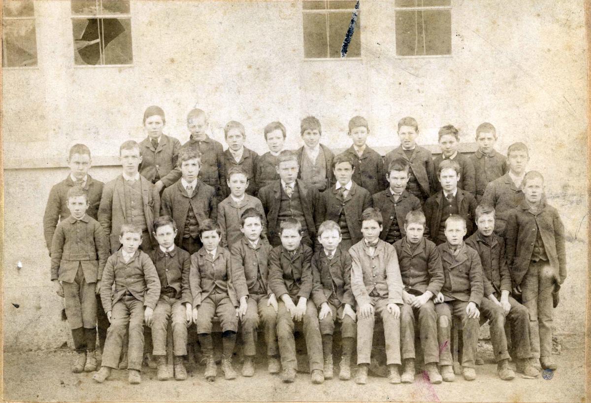 Large group of school boys - Culture Waitaki