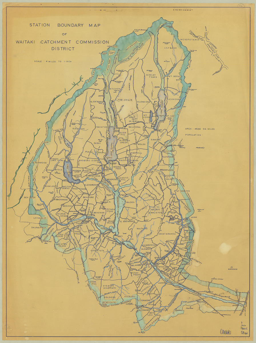 Station Boundary Map of Waitaki Catchment Commission District - Culture ...